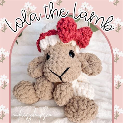 Crochet Lola The Lamb Snuggler Pattern No Sew Pdf Sheep Lovey Pattern