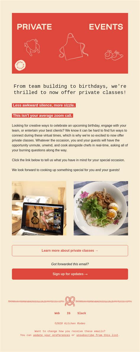 Host A Private Class With Kitchen Rodeo From Kitchen Rodeo Desktop Email View Really Good