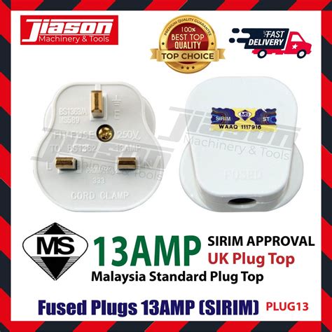 Plug 13 Plug13 13amp Fused Plugs Top Sirim Shopee Malaysia