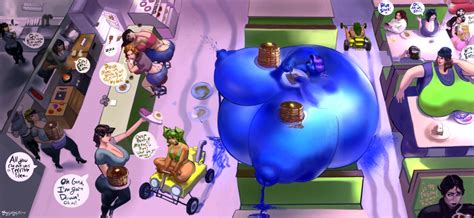 Rule 34 Black Female Blonde Female Blueberry Inflation Breakfast Brown Hair Butter Eating