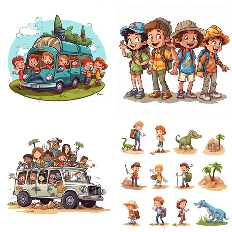 Premium Vector Cartoon Vector Field Trips On White Background