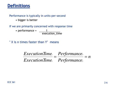 PPT ECE C61 Computer Architecture Lecture 2 Performance PowerPoint