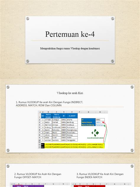 4 Ppt Vlookup Right Left Mid Xlookup Match Index Pdf Metode