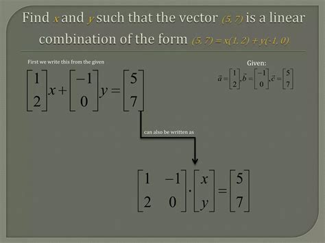 Matrices To Solve A Vector Combination Problem Pptx Computing Technology And Computing