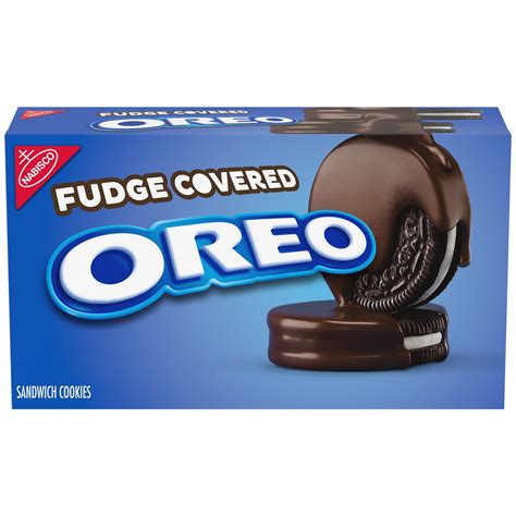 Oreo Fudge Covered Chocolate Sandwich Cookies Extra Chocolatey Sweet Snack 7 9 Oz