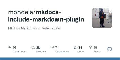 Mkdocs Include Markdown Plugin Examples Frontmatters Mkdocs Yml At