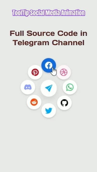 Tooltip Social Media Animation Html And Css Tooltip Css Animation Coding Shorts Youtube