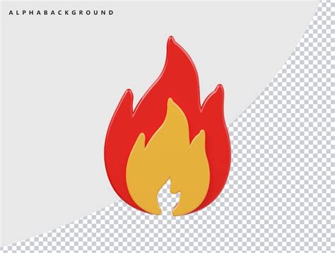 Premium Psd Fire Icon 3d Render Illustraton