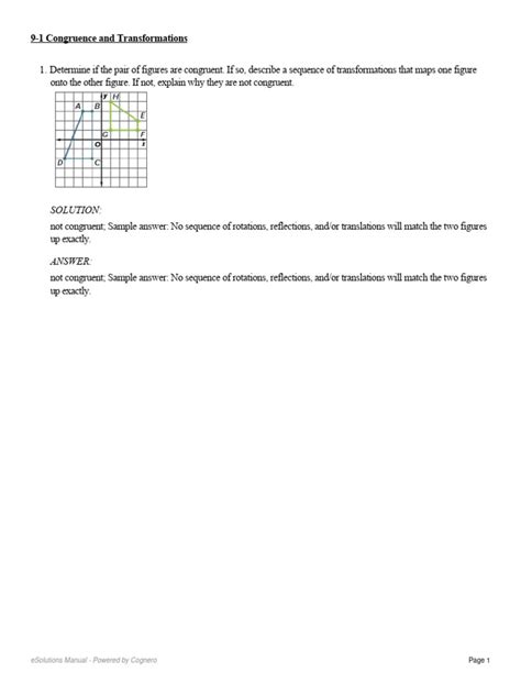 Free Congruence And Transformations Worksheet Download Free Congruence