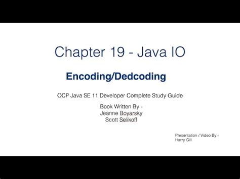 Part 0 Encoding Decoding Java IO Input Output YouTube
