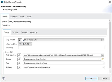 Web Services Missing In Sabre Webservice Consumer In Mule 4