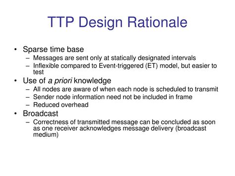 Ppt Time Triggered Architectures Protocols And Applications Powerpoint Presentation Id550251