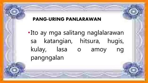 Pang Uring Panlarawan Pptx