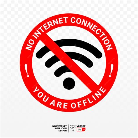 Premium Vector No Internet Connection You Are Offline Sign On White Background No Wifi Vector