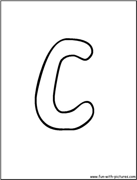 Bubble Letter C Coloring Page