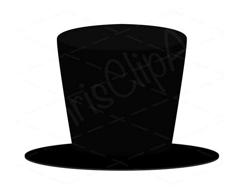 Black And White Top Hat Clipart