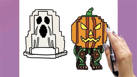 How To Draw Spooky And Pumpky From Steal A Brainrot Roblox Step By