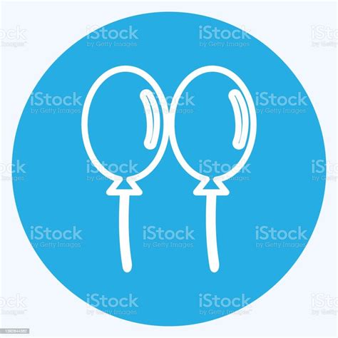 아이콘 풍선 결혼식 상징을 위해 적당한 파란 눈 스타일 편집 가능한 간단한 디자인 디자인 템플릿 벡터 간단한 기호 그림 고급에