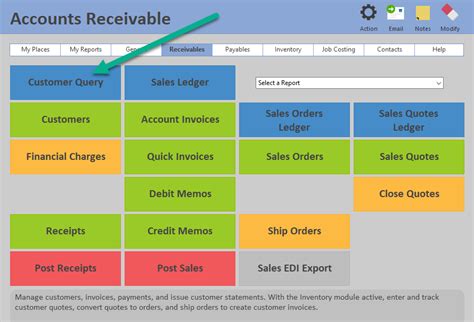 Using Query Windows Connected Erp Software Accountek Solutions Inc