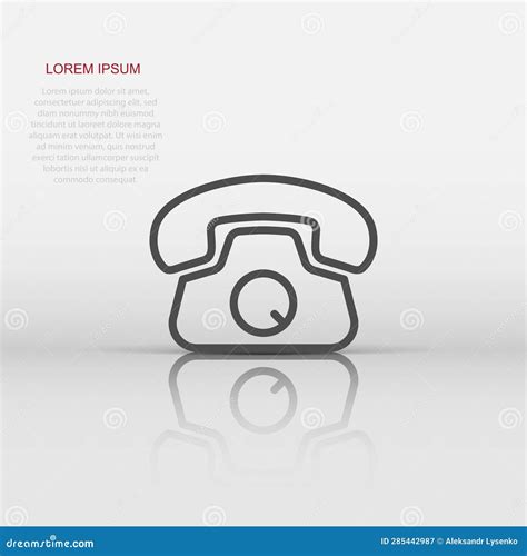 Mobile Phone Icon In Flat Style Telephone Talk Vector Illustration On White Isolated Background