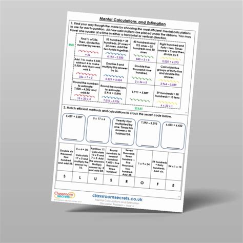 Year 6 Estimation With Mental Calculations Discussion Problem Resource Classroom Secrets
