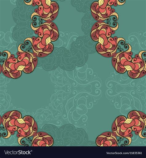 Seamless Pattern With Circular Ornaments Like Vector Image