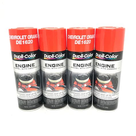 Duplicolor De1620 Engine Enamel Chevrolet Orange Color With Ceramic