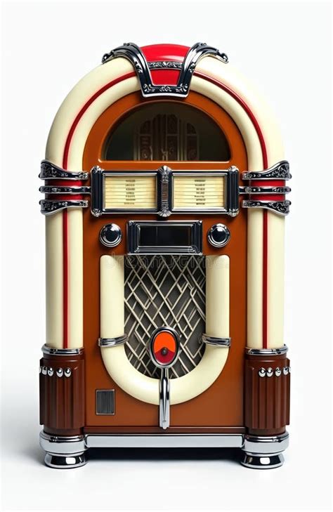 Retro Jukebox Radio Isolated On White Classic Music Entertainment