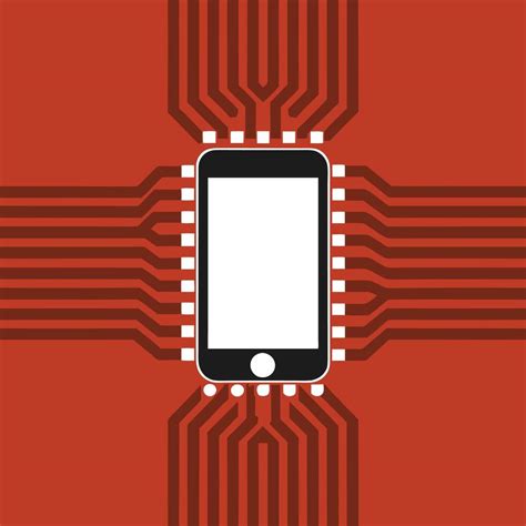 Mobile Technology And Circuit Board Integration 54662180 Vector Art At