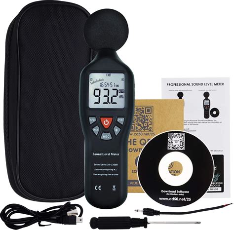Buy Decibel Meter Digital Sound Level Meter With Data Record Function 30 130dB Range High