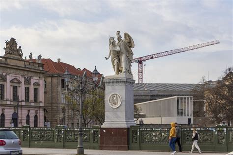 Berlin Germany April 11 2025 A Marble Statue Depicting Historical