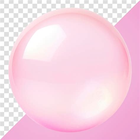 Premium Psd Png Glossy Pink Bubble Isolated