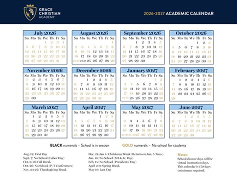 Events From June 27 February 15 2027 Grace Christian Academy