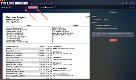 How To Print In Landscape And Different Page Sizes Eventric Support