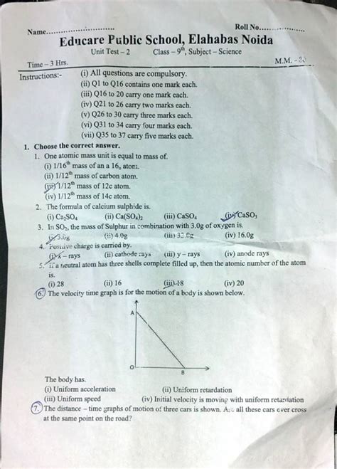 The Velocity Time Graph Is For The Motion Of A Body Is Shown Below The B