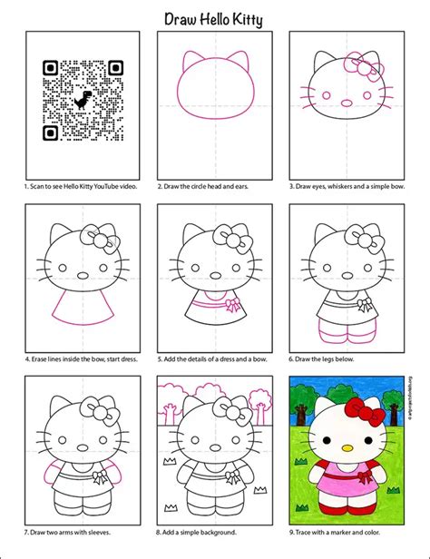 How To Draw Hello Kitty Step By Step For Beginners