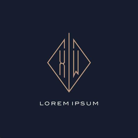 Monogram Xw Logo With Diamond Rhombus Style Luxury Modern Logo Design 27137528 Vector Art At