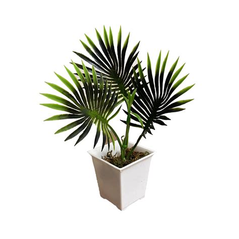 قیمت و خرید گلدان به همراه گل مصنوعی مدل برگ بادیان مربعی مینیاتوری