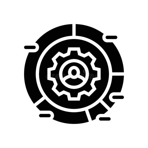 Customer Segmentation Business Process Glyph Icon Vector Illustration Stock Vector