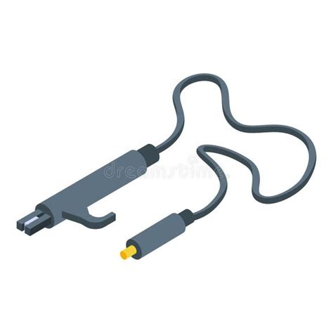 Detailed Isometric Vector Graphic Of A Usb Cable With Connectors Stock