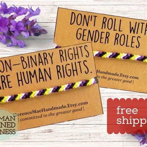 Non Binary Pride Bracelet Anklet Christmas Gift Gender Etsy