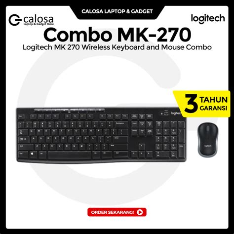 Jual Logitech Mk 270 Wireless Keyboard And Mouse Combo Original Mk270 Full Size Shopee Indonesia