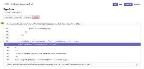 Typeerror Illegal Invocation · Issue 4042 · Getsentrysentry Javascript · Github