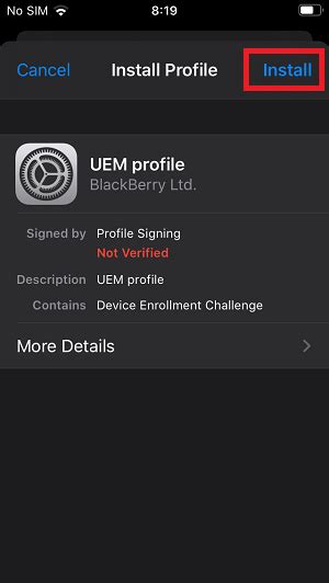 Iphone Uem Activation Blackberry Enterprise Ios Hosting Ca