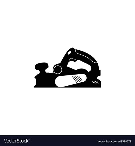 Electric Planer Icon Design White Background Vector Image