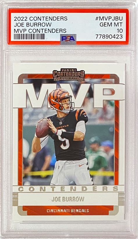 Joe Burrow 2022 Panini Contenders Football Cincinnati Bengals Mvp