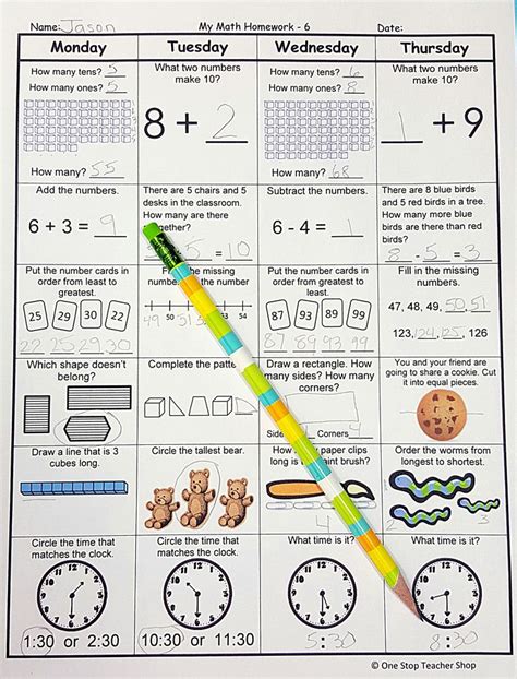 1st Grade Math Equations