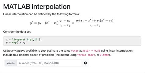 Solved Matlab Interpolation Linear Interpolation Can Be Chegg