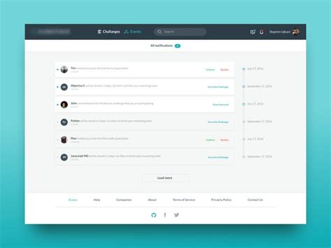 Notifications Web Ui Design Web Design Ui Design Dashboard