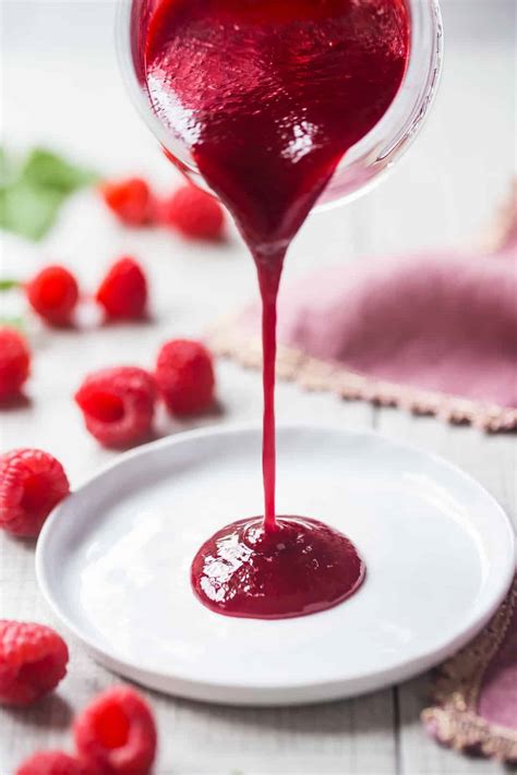 Raspberry Sauce 2 Ingredients 10 Minutes Baking A Moment